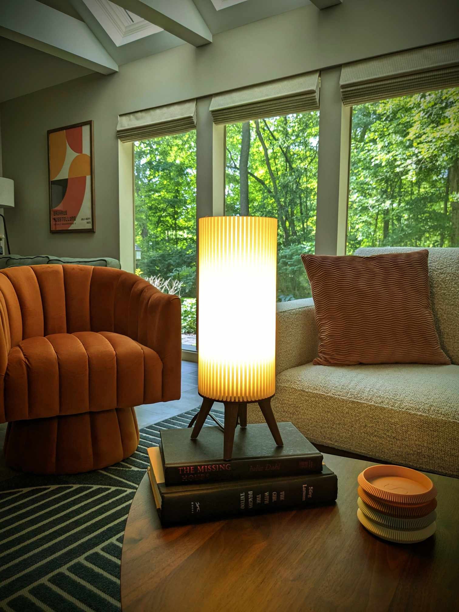 Mid Century Modern Atomic Style Lamp - Cozy Desk Lamp, Nightstand Lamp ...