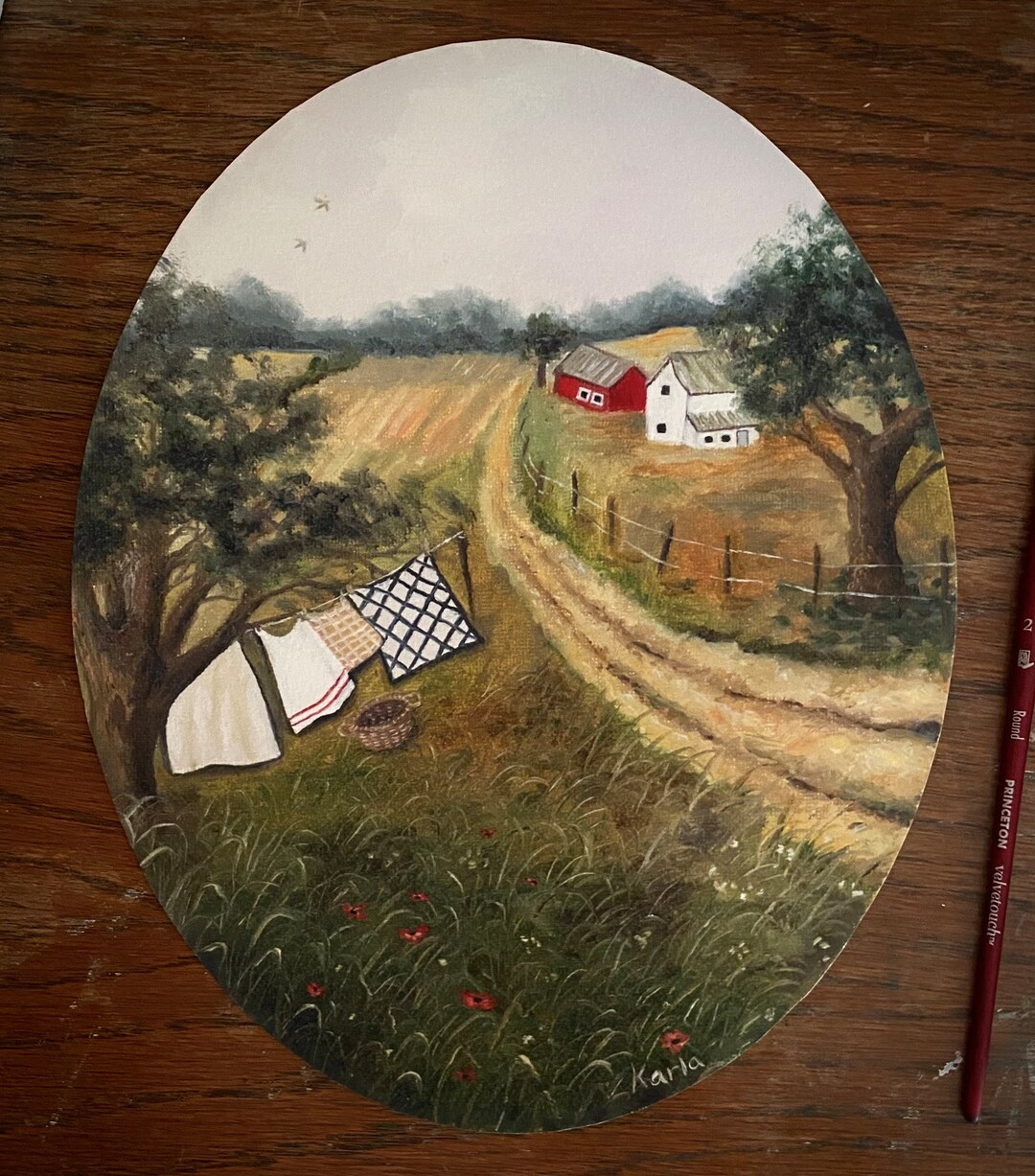 July Days 8x10 Oval Reproduction of My Original Oil Painting - Etsy