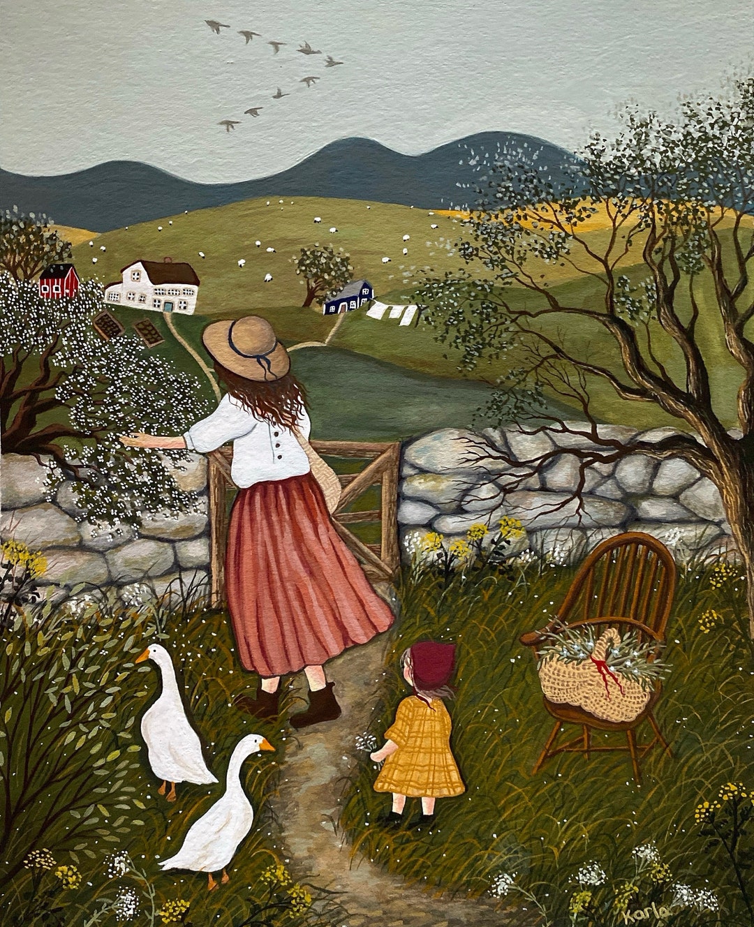 May Musings - 8 X 10 Reproduction of My Original Gouache Painting - Etsy