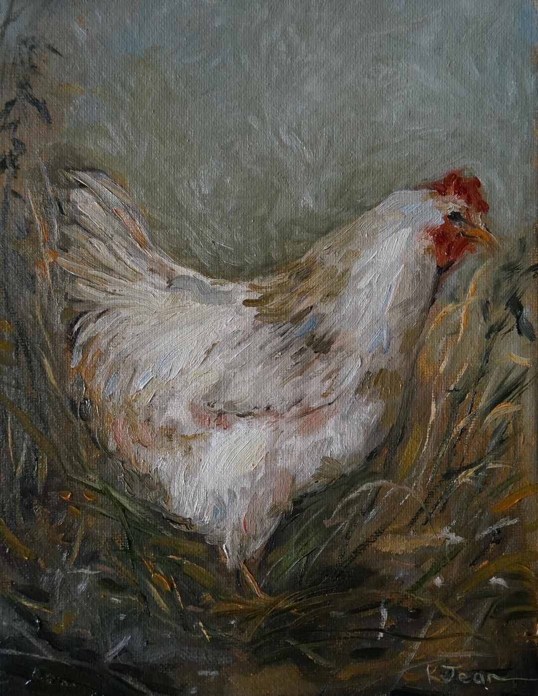 The Hen - 8x10 Reproduction of My Original Oil Painting - Etsy