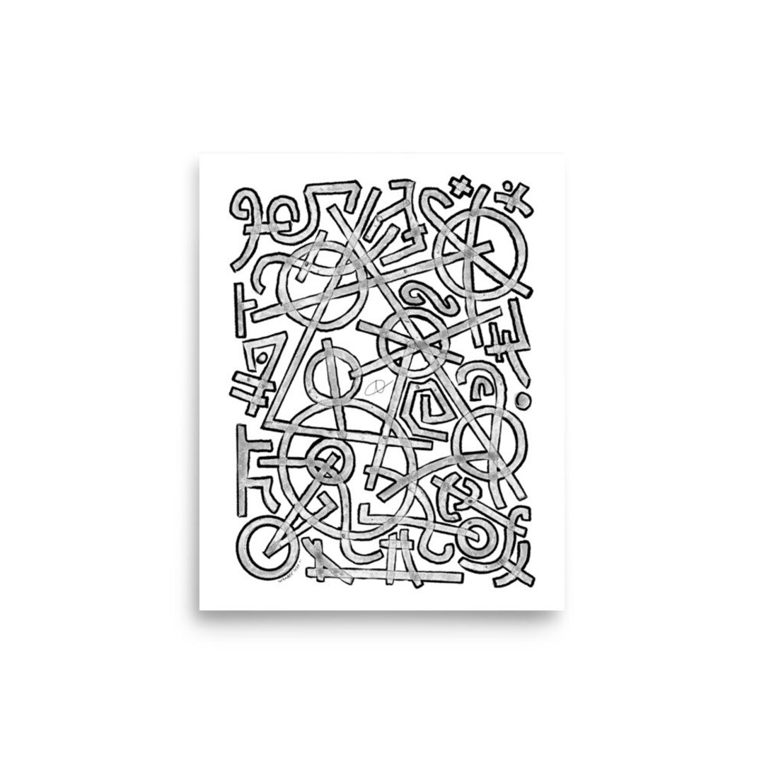 Wanderlust - Modern Abstract Print | Esoteric Magic Sigils | Minimal ...