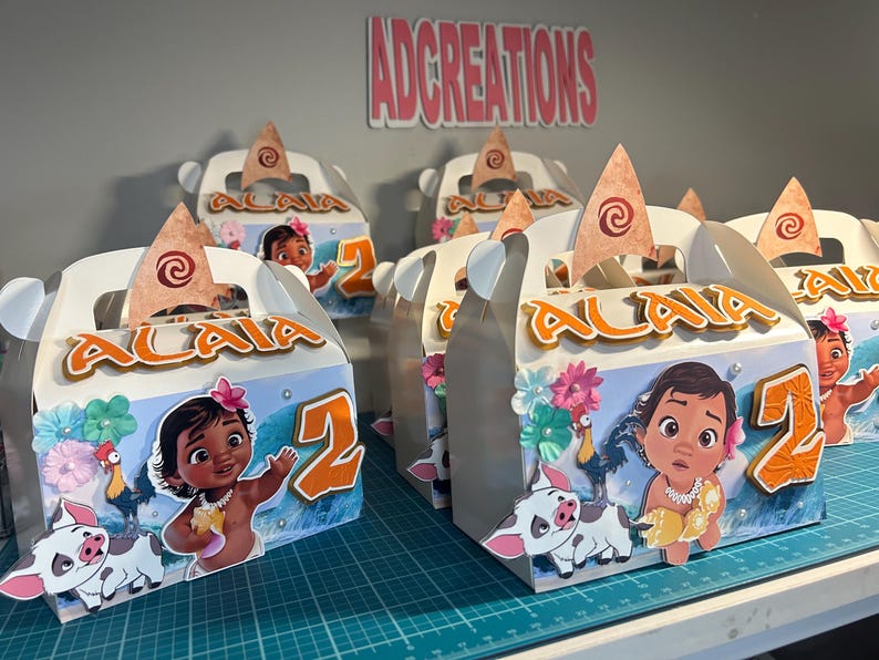 Moana Party Favor Boxes - Etsy