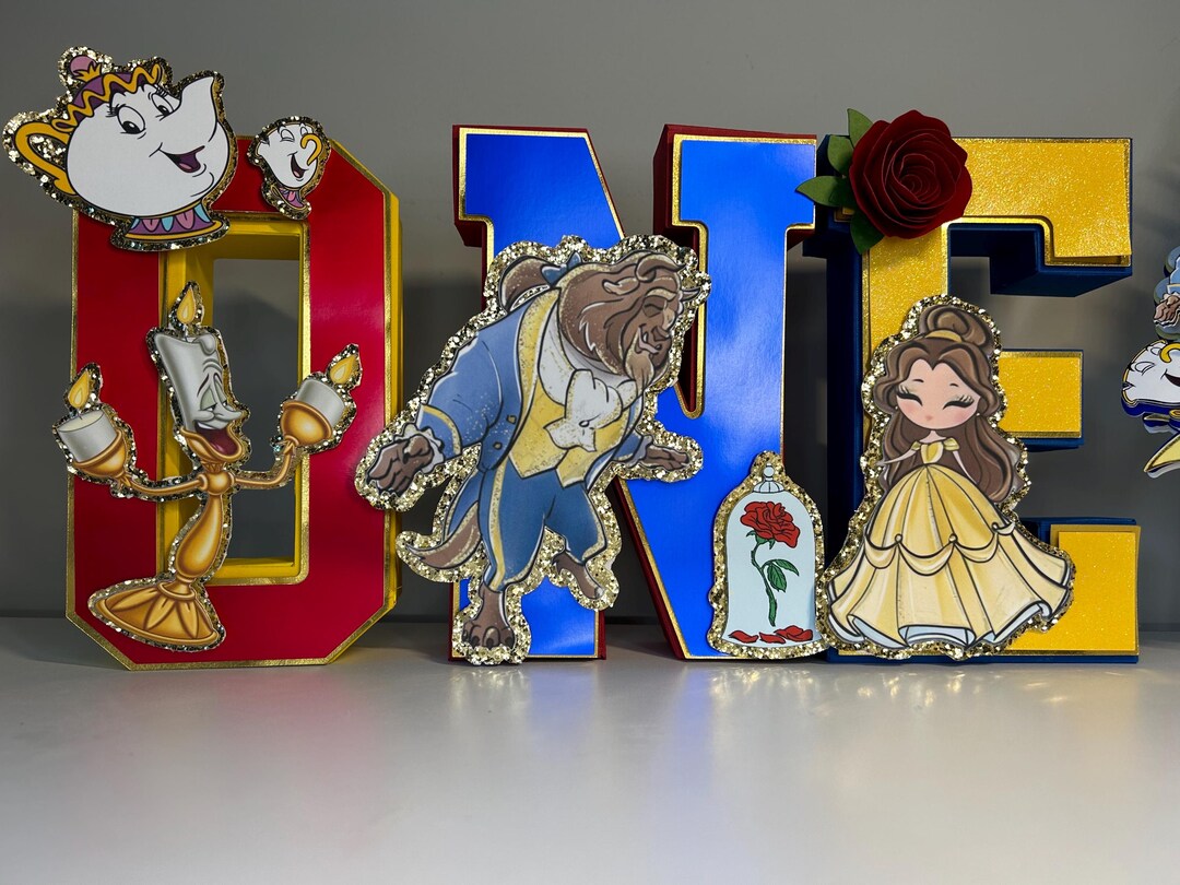 Beauty and the Beast 3D Letters - Etsy