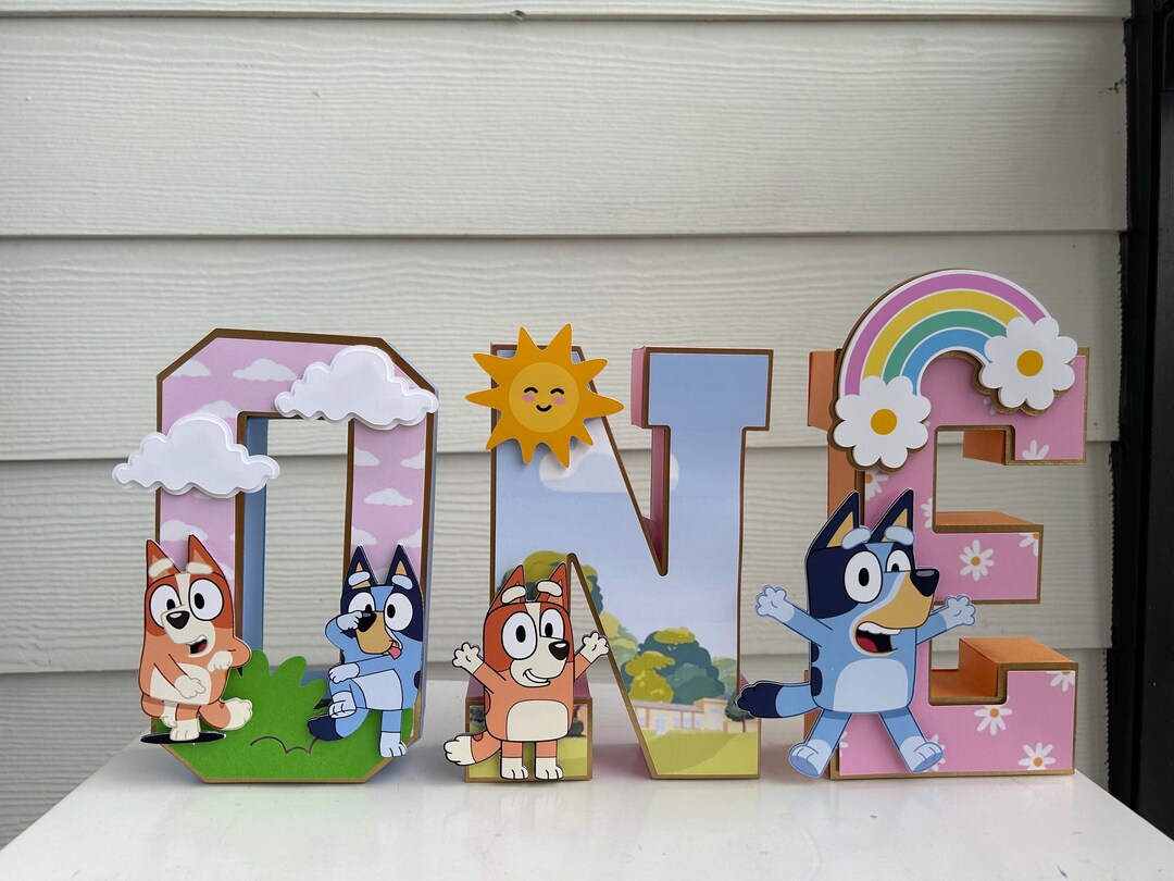 BLUEY 3D LETTERS - Etsy