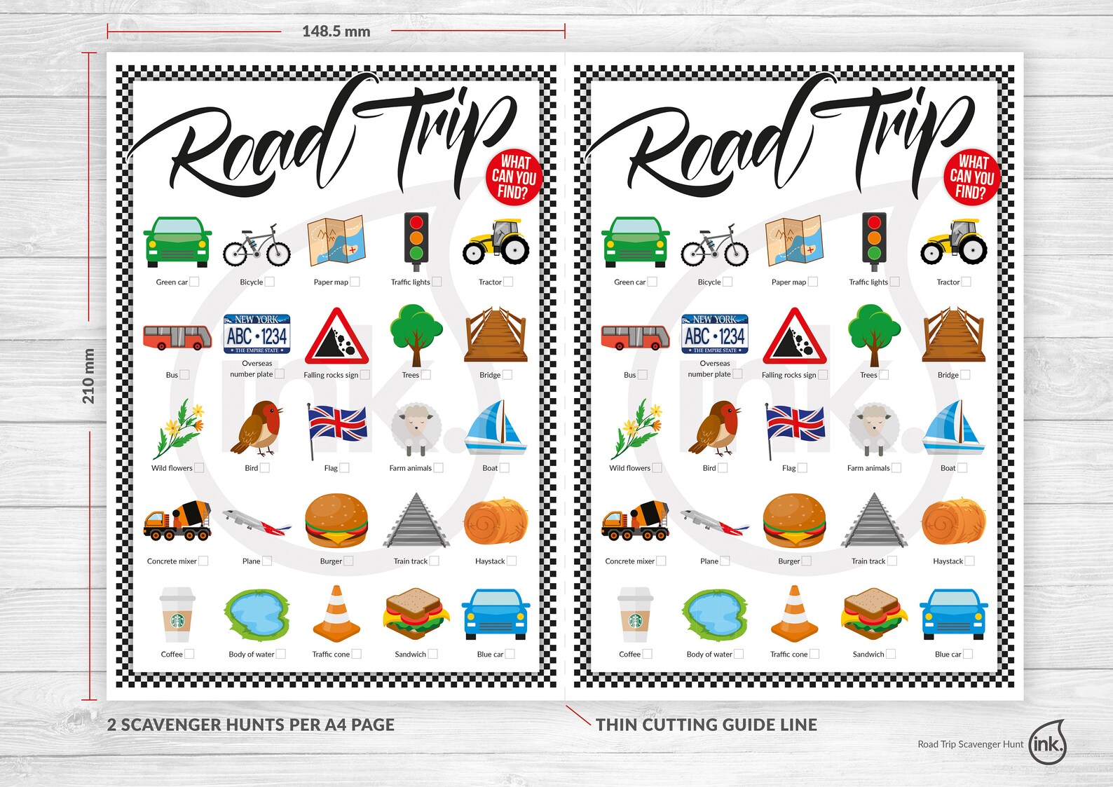 Road Trip Scavenger Hunt or Bingo - Great for a Drive, Field Trip and ...