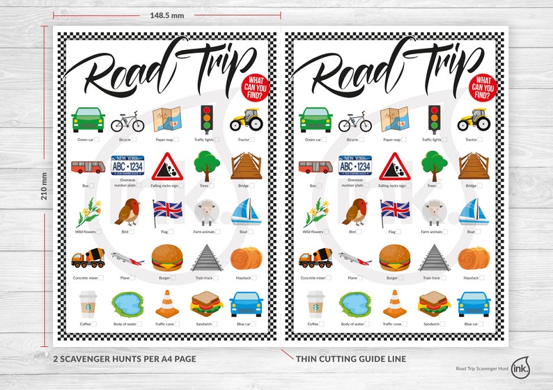 Road Trip Scavenger Hunt or Bingo - Great for a Drive, Field Trip and ...