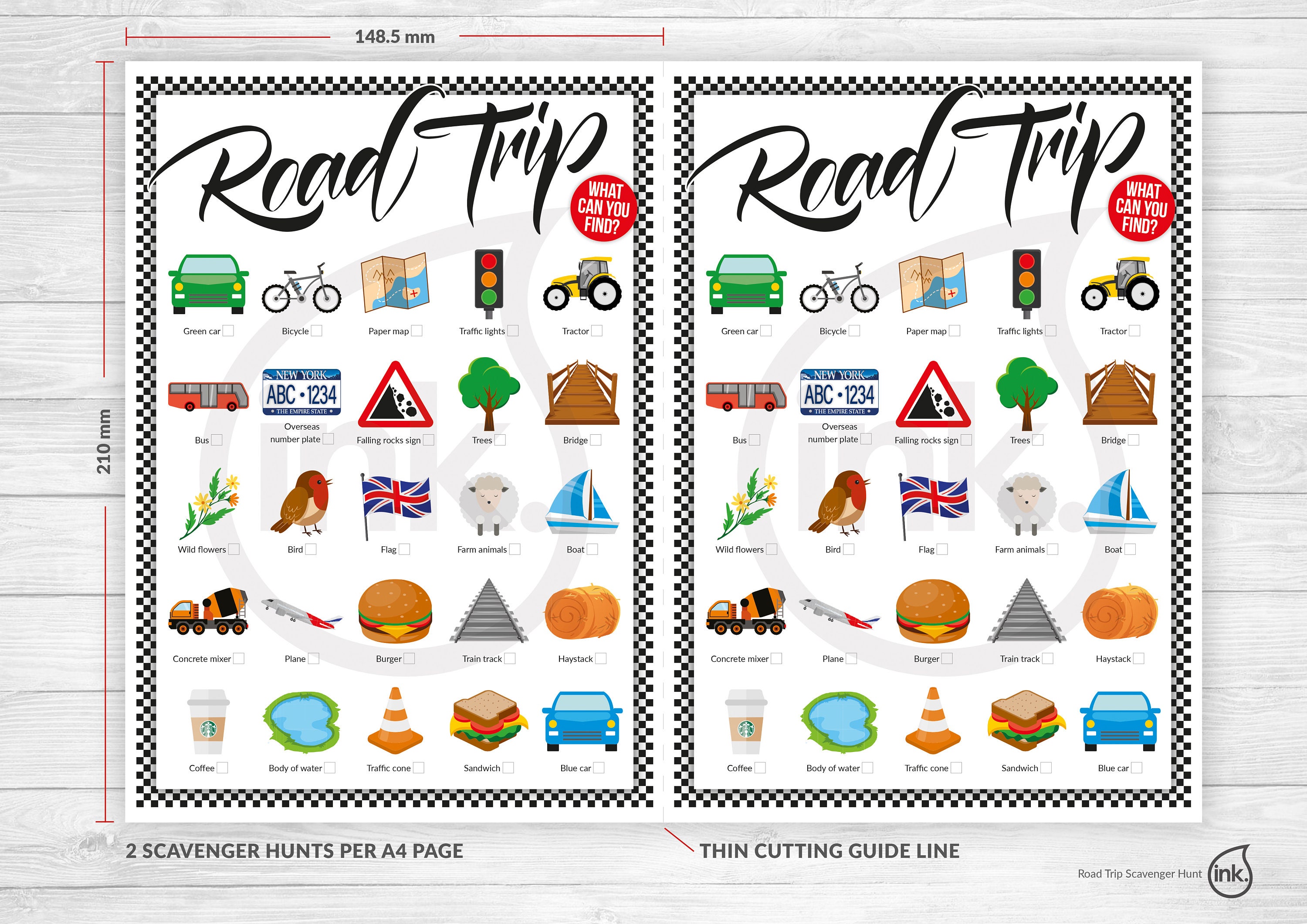 Road Trip Scavenger Hunt or Bingo - Great for a Drive, Field Trip and ...