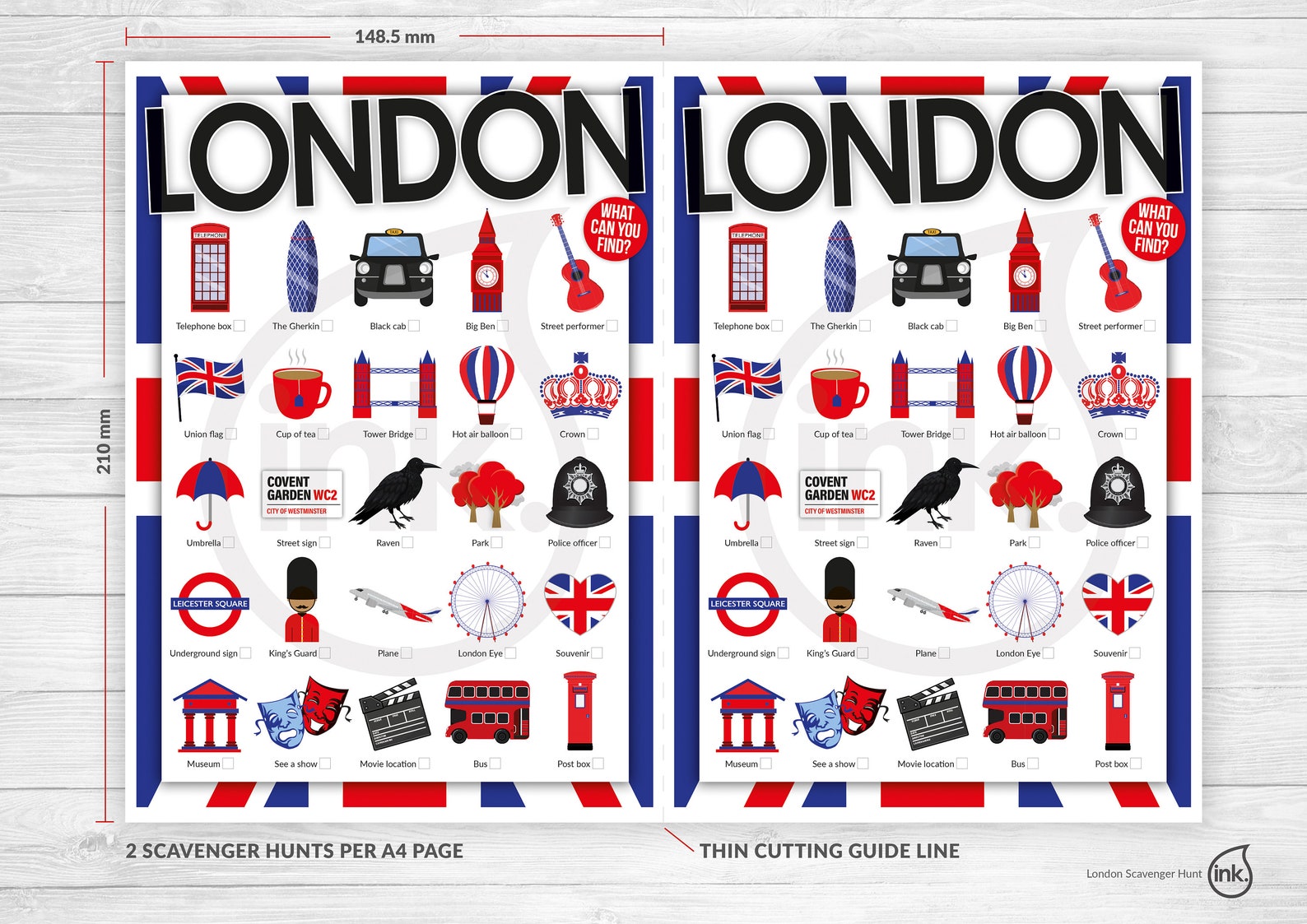 London Scavenger Hunt or Bingo - Super Fun for Kids and Family Days Out ...