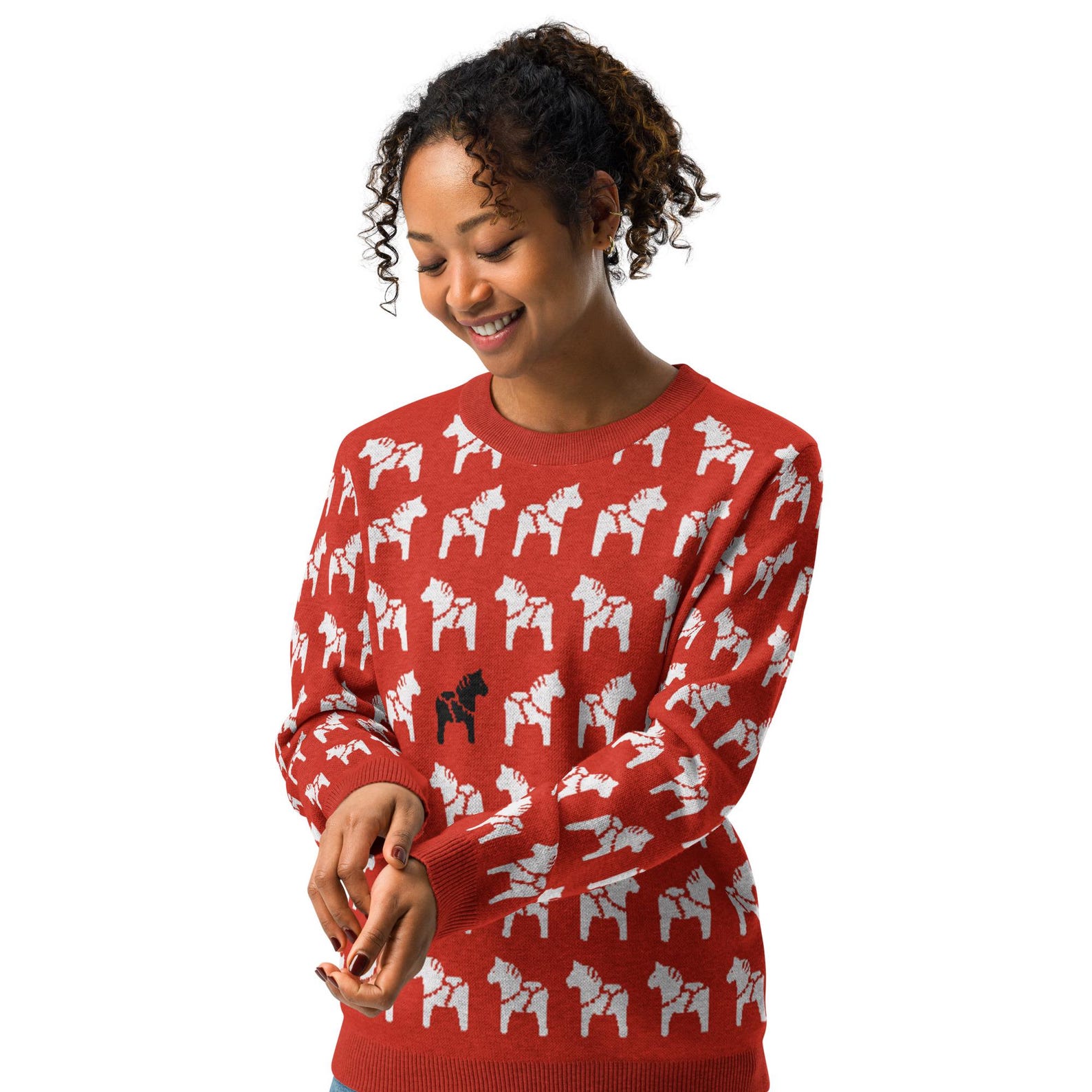 Dala Hest Scandinavian Horse Princess Diana Inspired Knit Sweater - Etsy