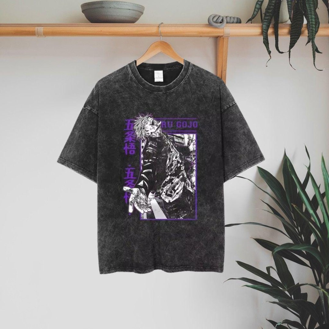 Oversized Anime T-shirt Personalized Anime Streetwear Washed Oversized ...