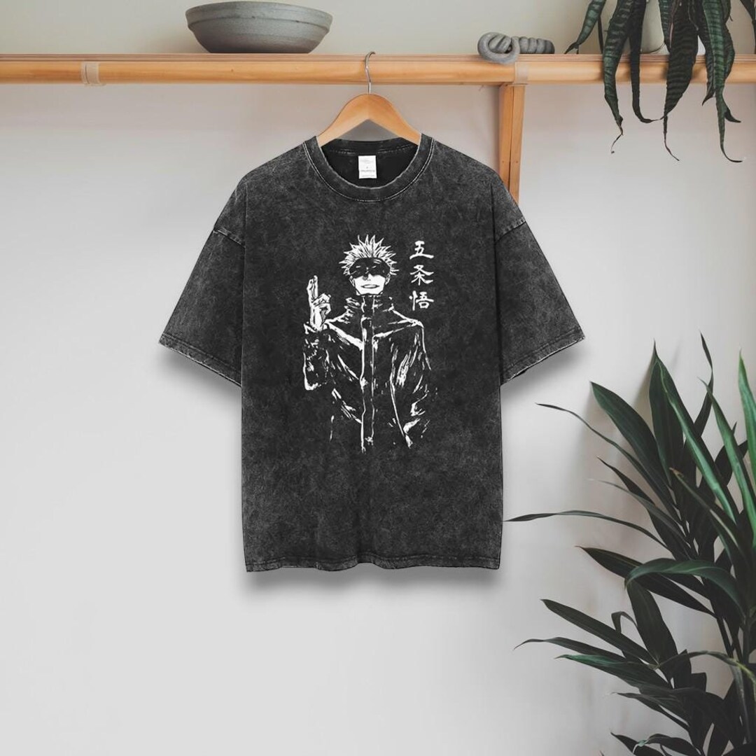 Oversized Anime T-shirt Personalized Anime Streetwear Washed Oversized ...