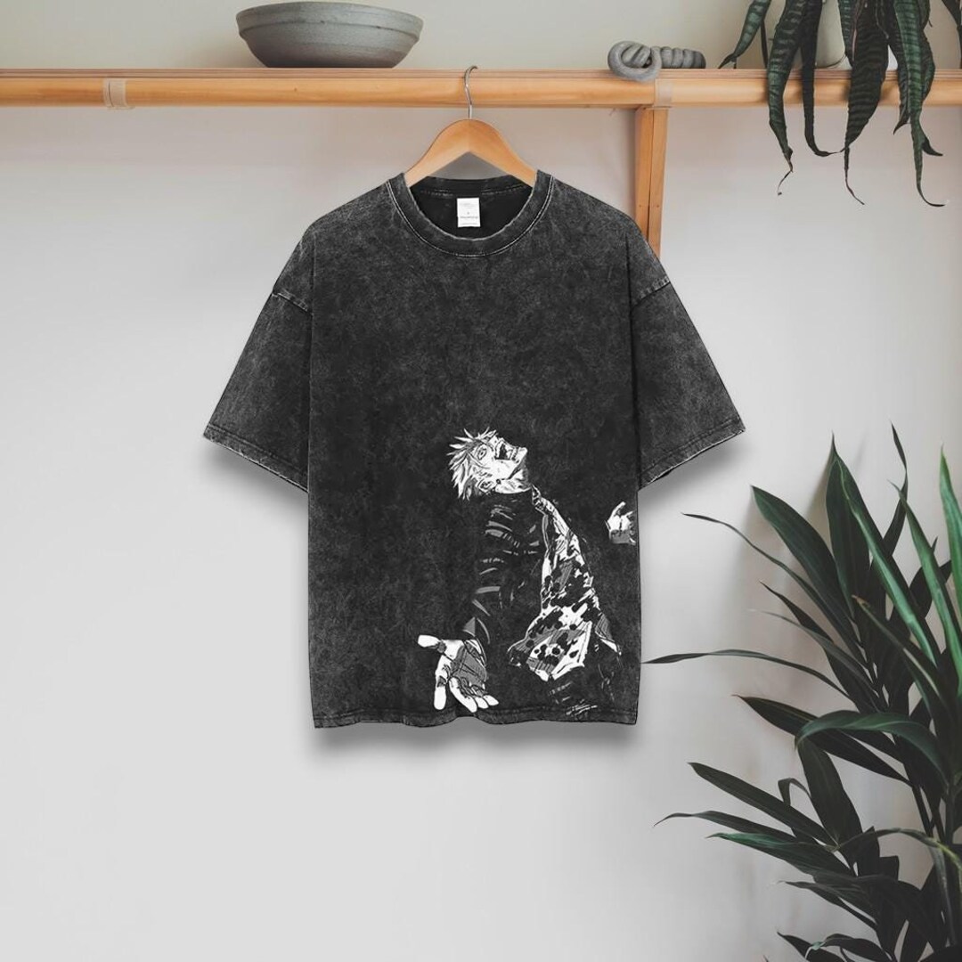 Oversized Anime T-shirt Personalized Anime Streetwear Washed Oversized ...