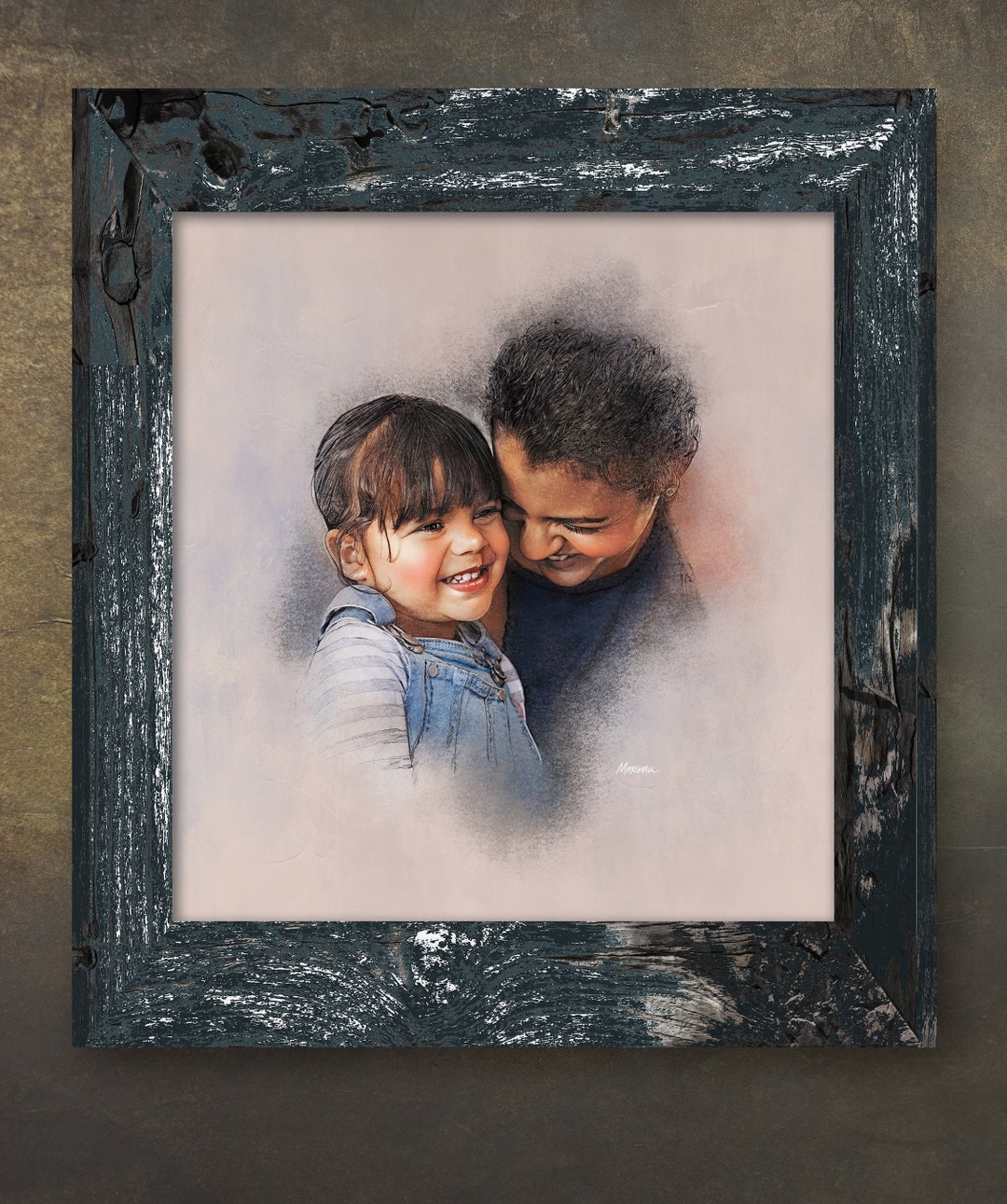Mother Daughter Custom Portrait for Mother's Day, Birthdays ...