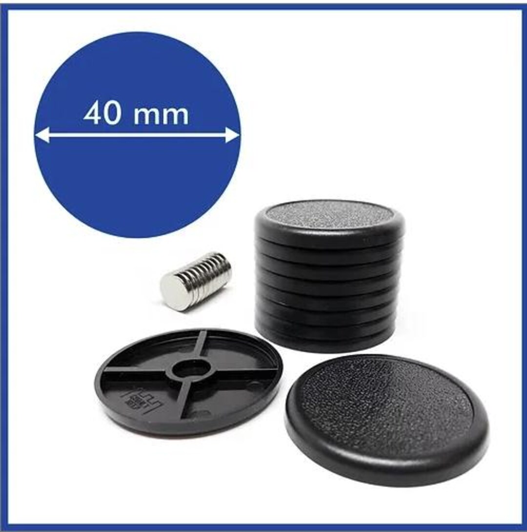 Lipped 40mm Base - ( Magnets Included ) - 10 Pack - Etsy