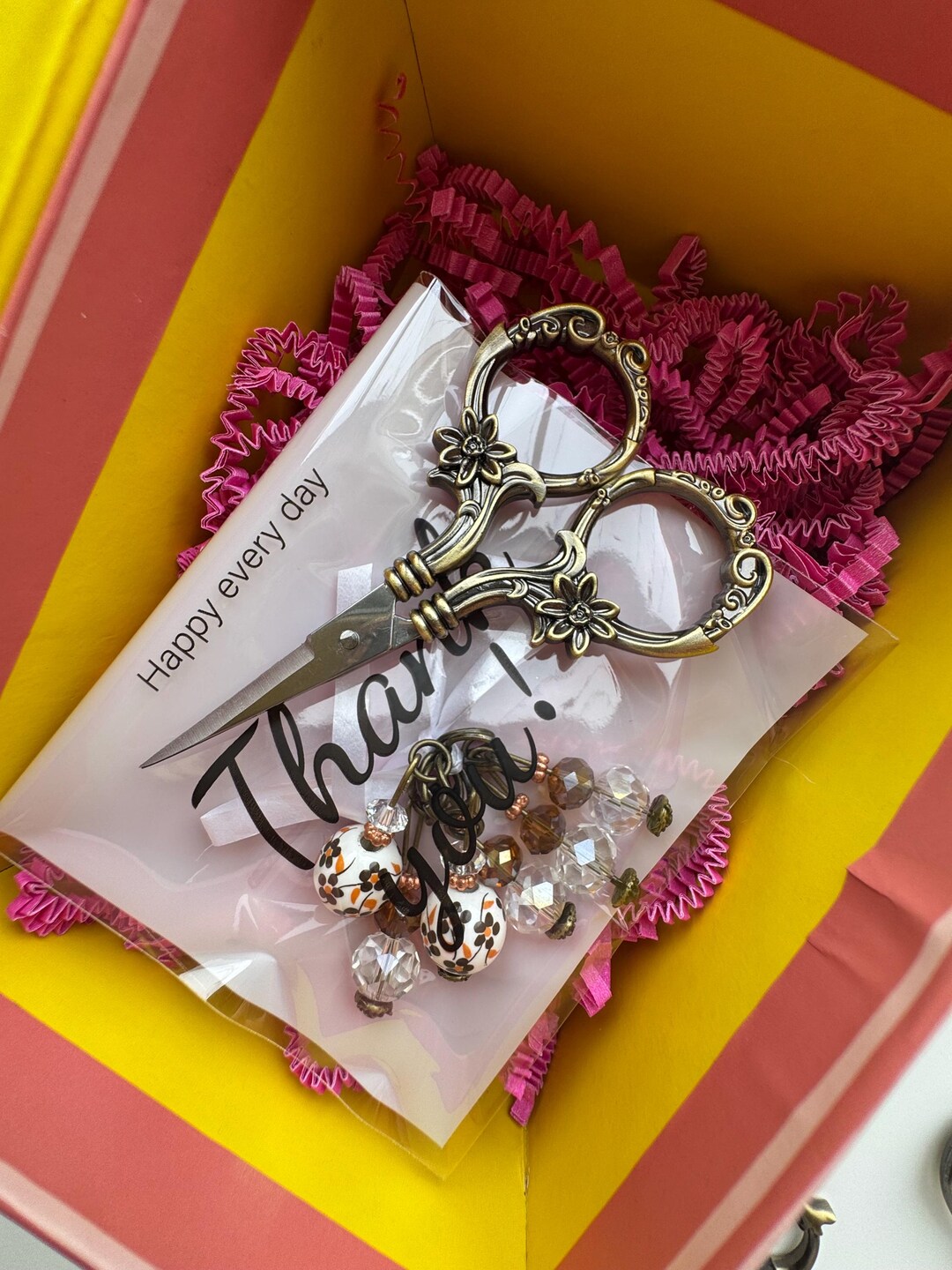 Knitting Gift Set: Vintage Scissors & Stitch Markers - Etsy