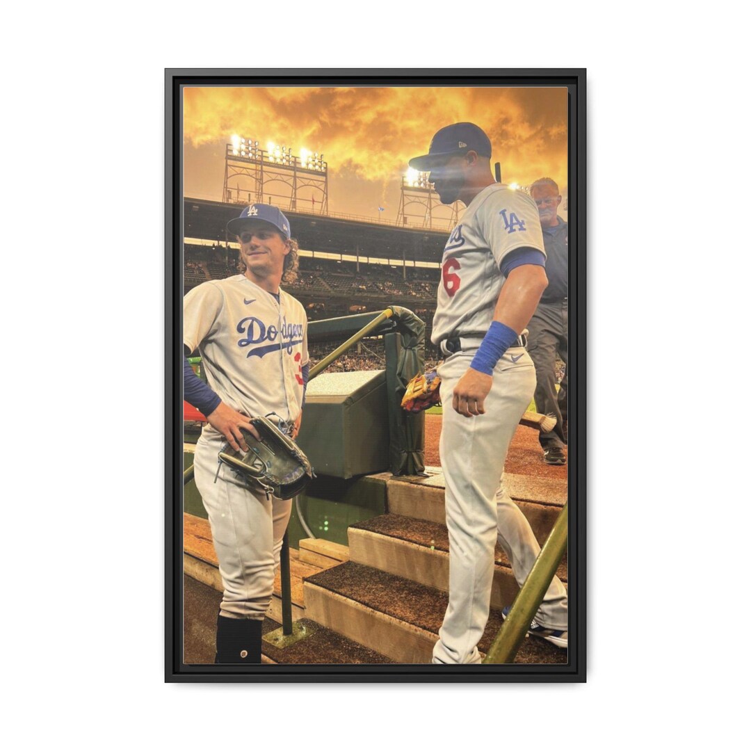 Poster Frame, LA Dodgers Cool Photo Sunset Matte Canvas Art, Framed ...