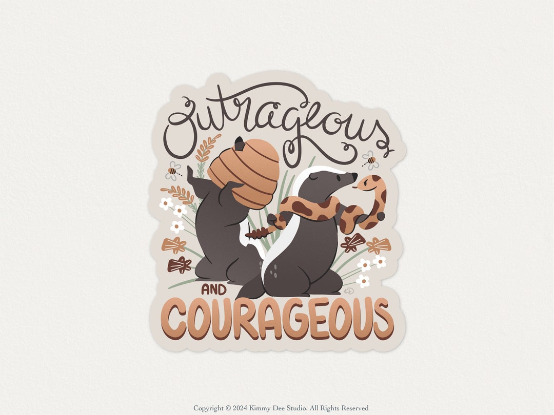 Honey Badger Sticker for Kids Sticker Honey Badger Theme Sticker ...