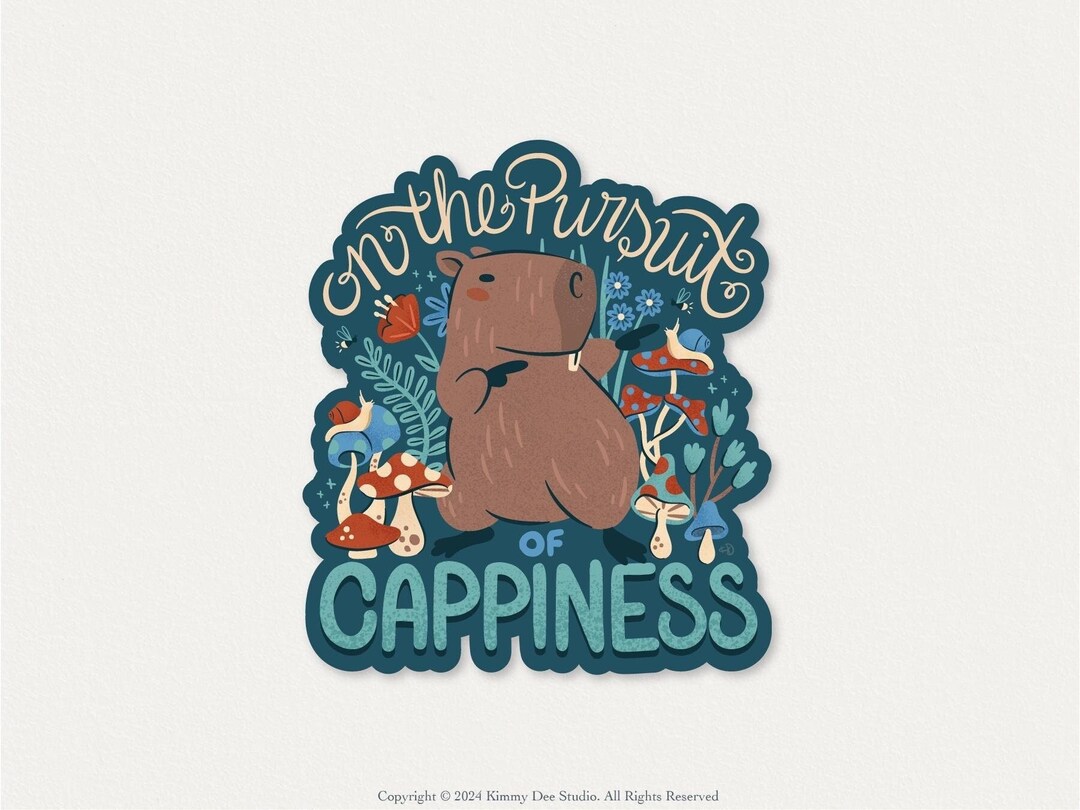 Capybara Sticker Cute Capybara Theme Cute Animal Sticker for Children ...