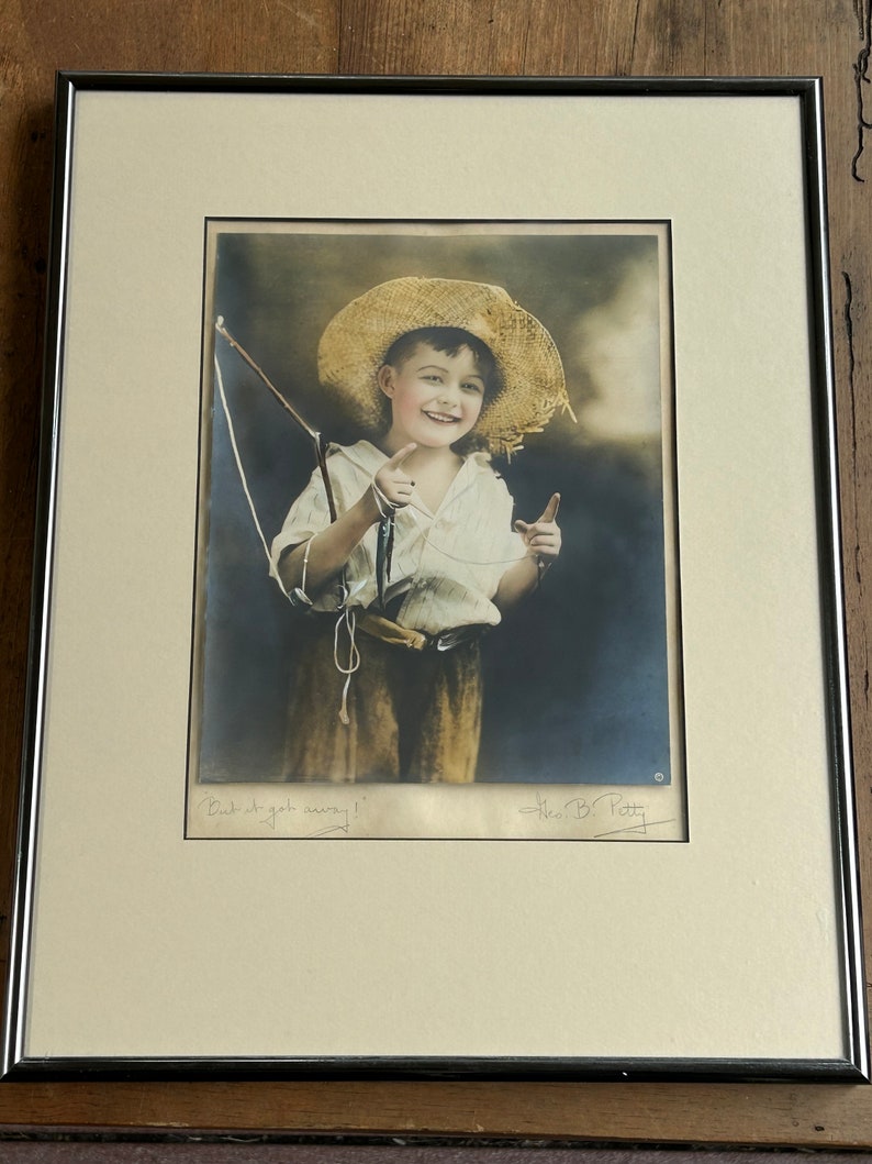 Reeling in Emotion: "but It Got Away!" by George B. Petty (c. 1910) - Etsy