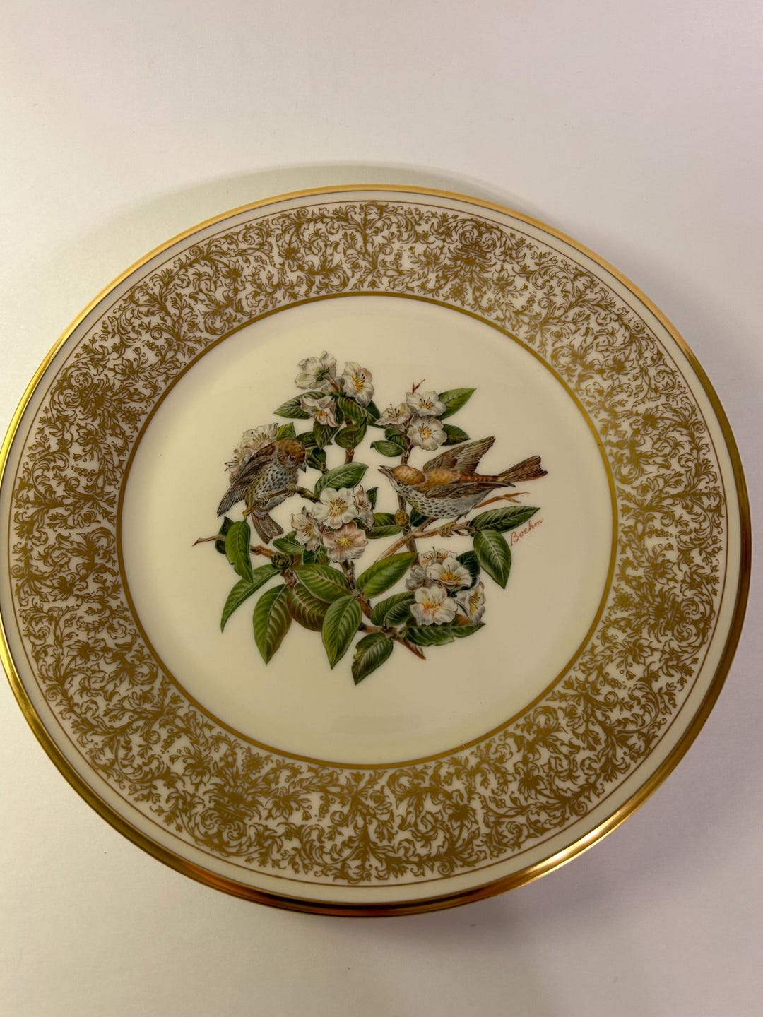 Limited Edition Wood Thrush Bird Plate by Lenox - Edward Marshall Boehm ...