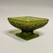 Avocado Glass Daisy Diamond Shaped Bowl, Candy Dish - Etsy