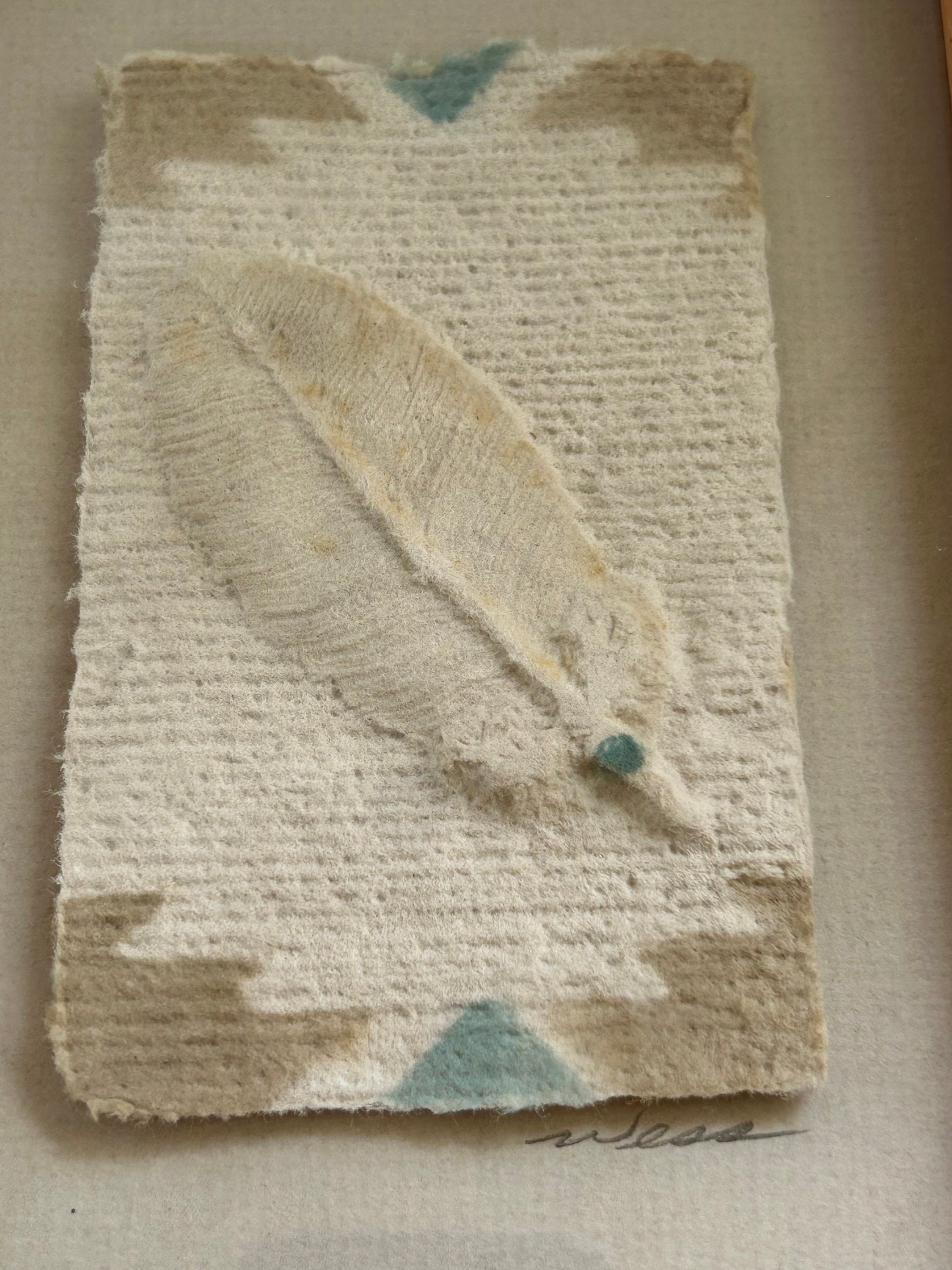 Vintage FIGI Graphics Southwest 3D Cast Paper Art Feather Signed WESS ...