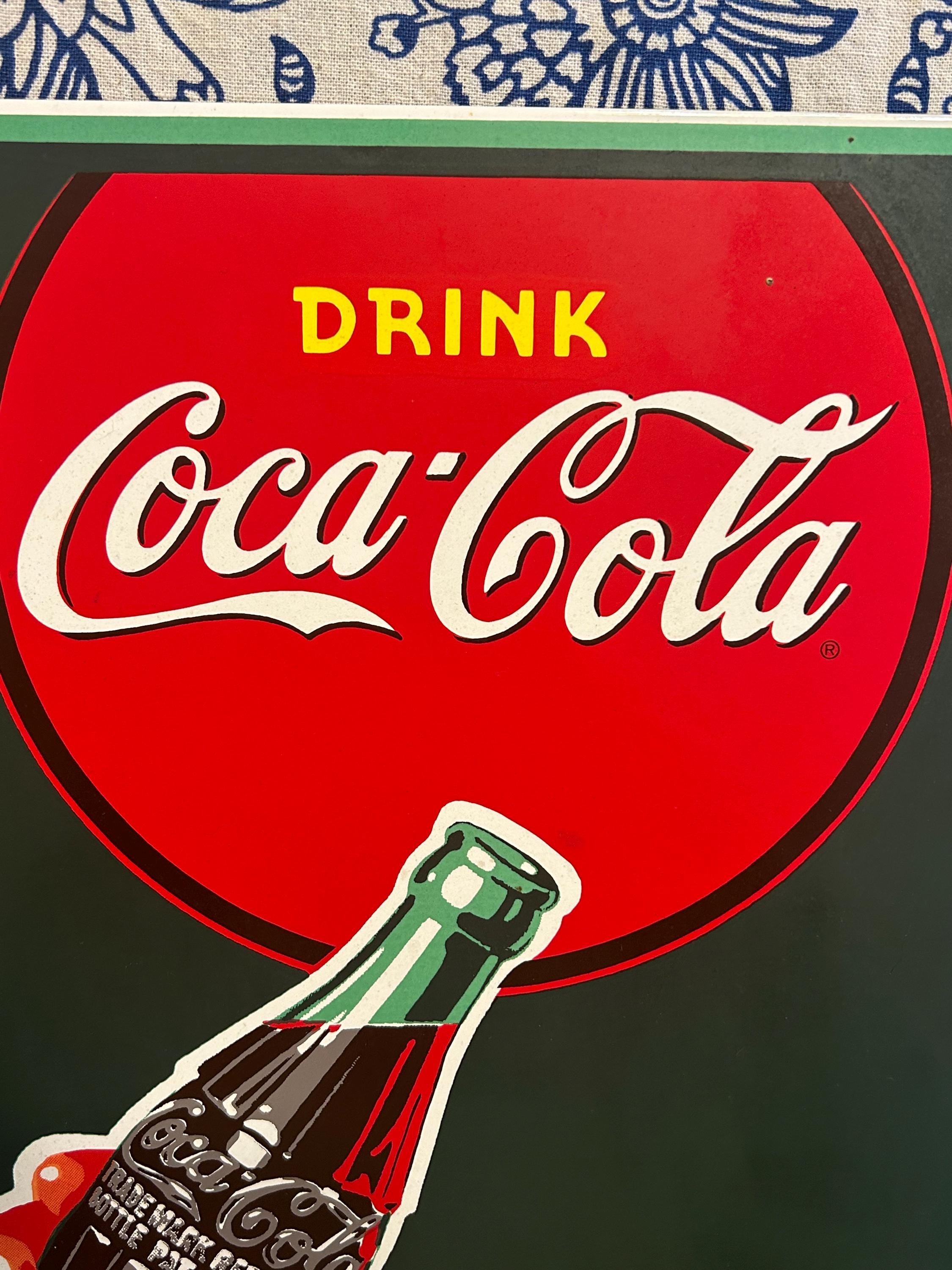 Drink Coca-cola - Reproduction Porcelain Enameled Advertising Sign - Etsy
