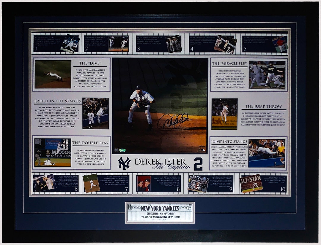 Derek Jeter Autographed New York Yankees Career Timeline 20x32 Photo #d ...