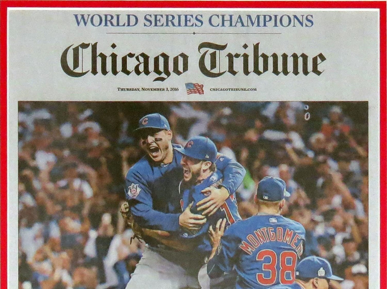 Chicago Cubs 11/3/16 2016 World Series Champions Original Chicago ...
