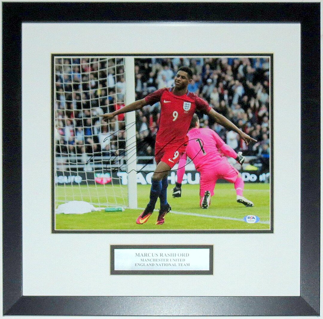Marcus Rashford Authentic Signed World Cup Goal 11x14 - PSA DNA COA ...