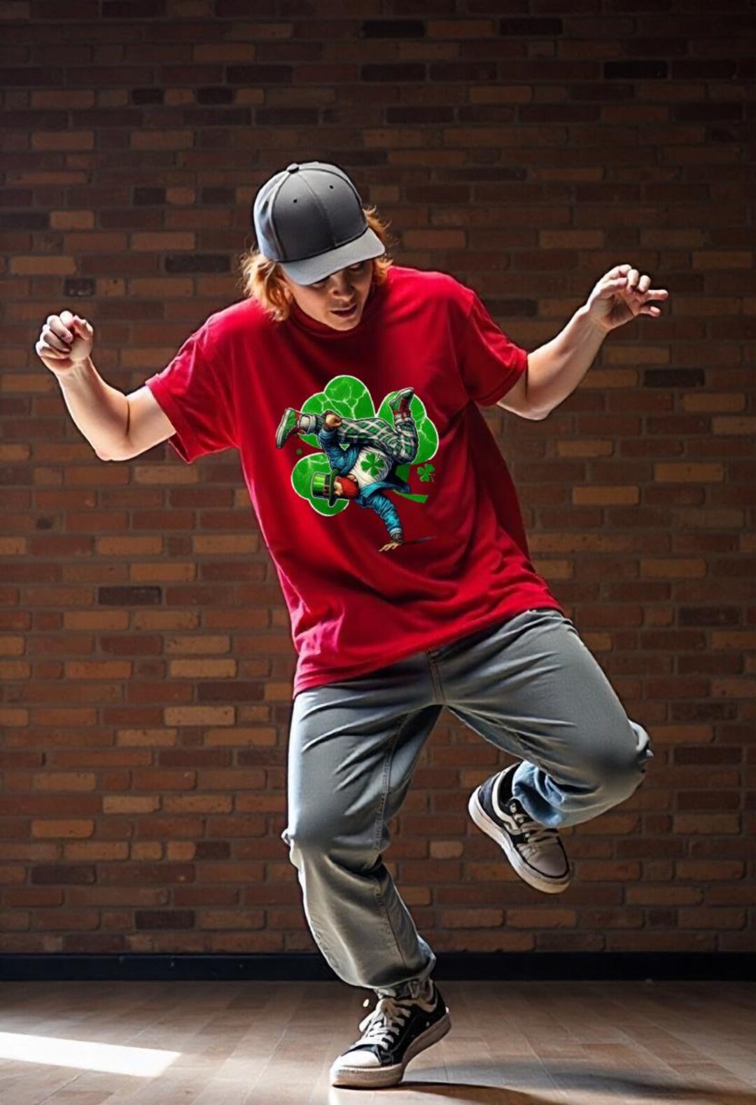 Leprechaun Bboy Breaker Shirt, Irish B-boy Breakdancer Tee, Vintage ...