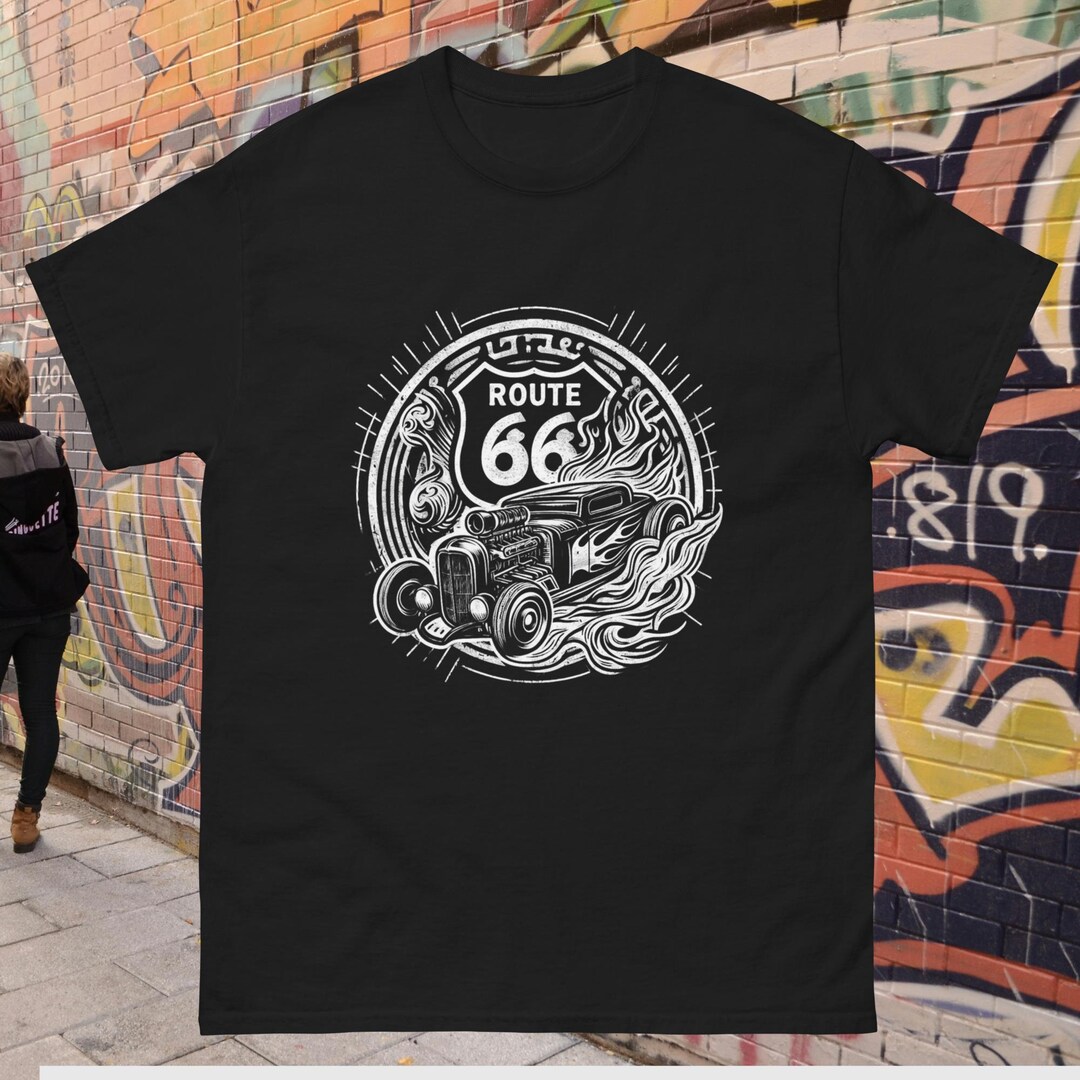 Retro Vintage Hot Rod Classic Cruiser Shirt, Burnout King Tee, Route 66 ...