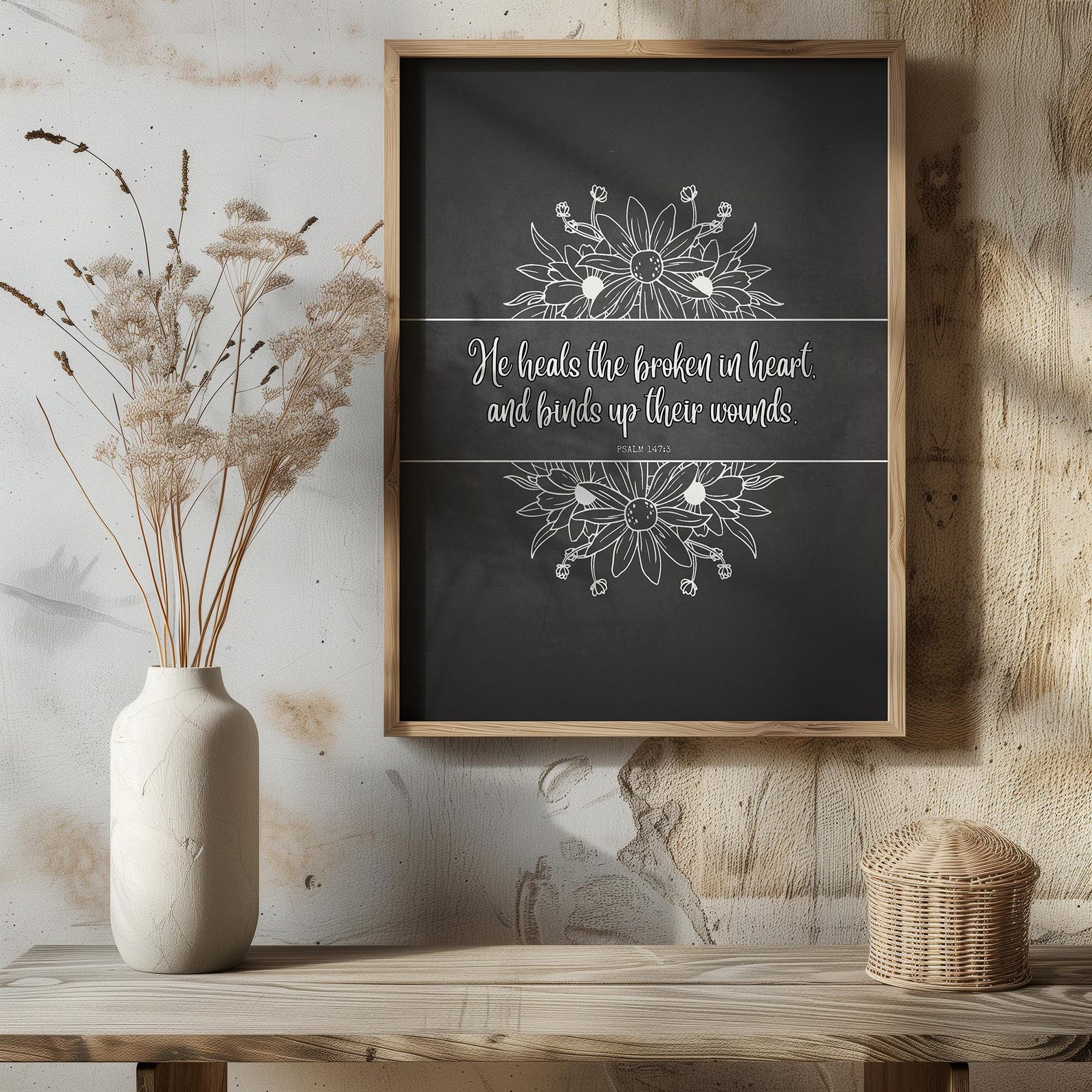 Bible Verse Chalk Art, Christian Scripture Digital Decor, Chalkboard ...