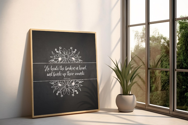 Bible Verse Chalk Art, Christian Scripture Digital Decor, Chalkboard ...