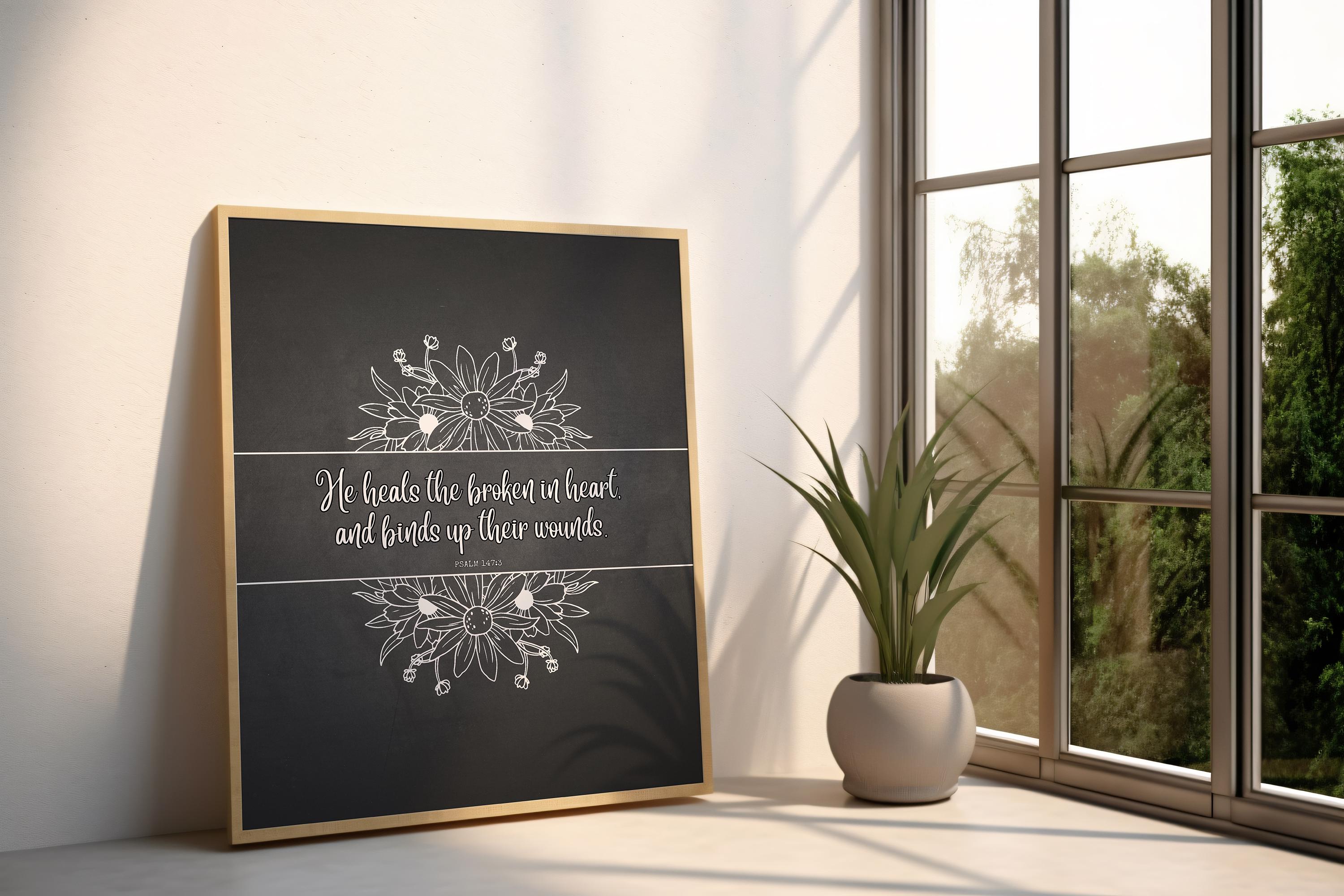 Bible Verse Chalk Art, Christian Scripture Digital Decor, Chalkboard ...