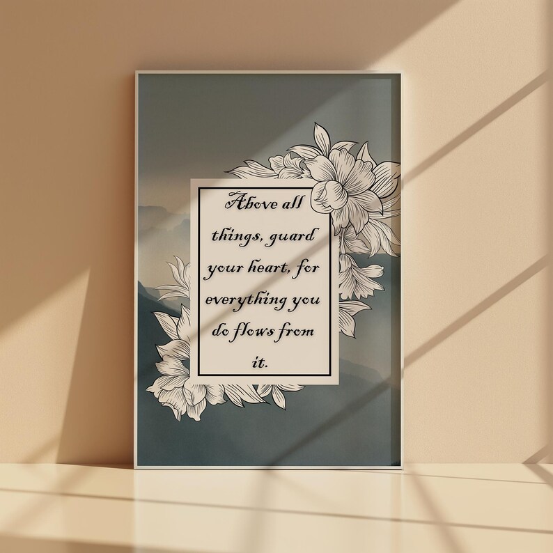Inspirational Bible Verse Wall Art, Christian Home Decor, Quote Digital ...