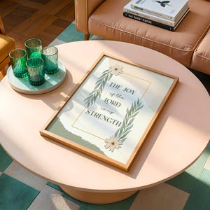 Boho Bible Verse Wall Art, Christian Home Decor, Botanical Quote ...