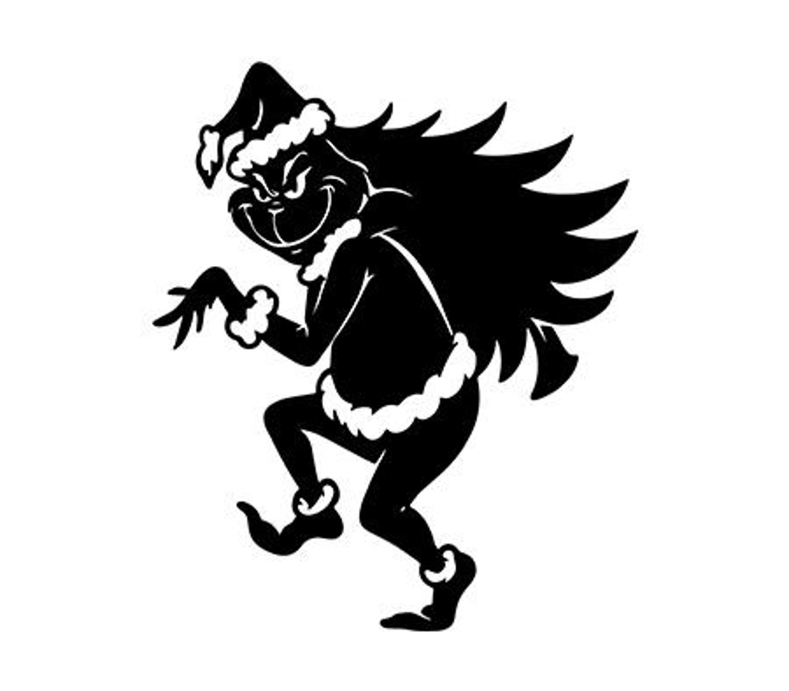 Grinch Running SVG, Grinch Running Outline PNG, Christmas Grinch ...