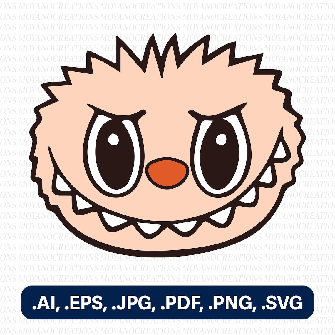 Monster Face SVG Bundle Funny Holiday Santa, Grinch, Labubu Inspired ...