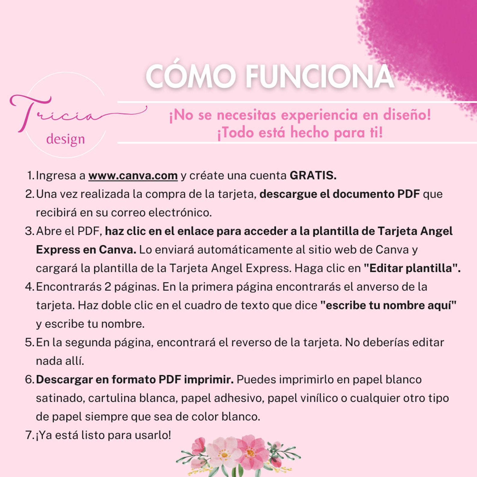 Tarjeta Angel Express- Plantilla Personalizable - Tarjeta Celestial ...