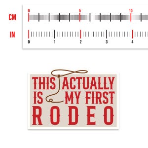 This Actually is My First Rodeo Water Bottle, Laptop, Car Sticker ...
