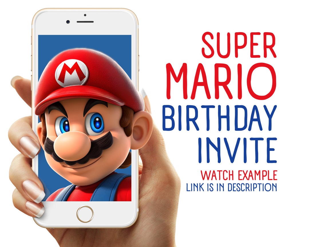 Super Mario Custom Birthday Invitation, Digital Download, Evite ...