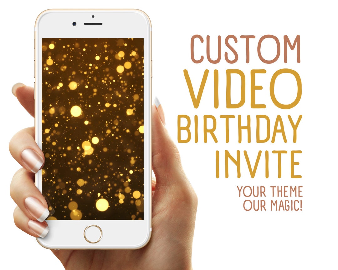 Custom Video Invitation Personalized Digital Birthday Invite Digital ...