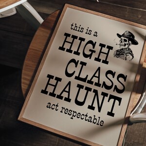 Spooky Western Wall Art, Southern Gothic Decor, Cowboy Halloween Print ...