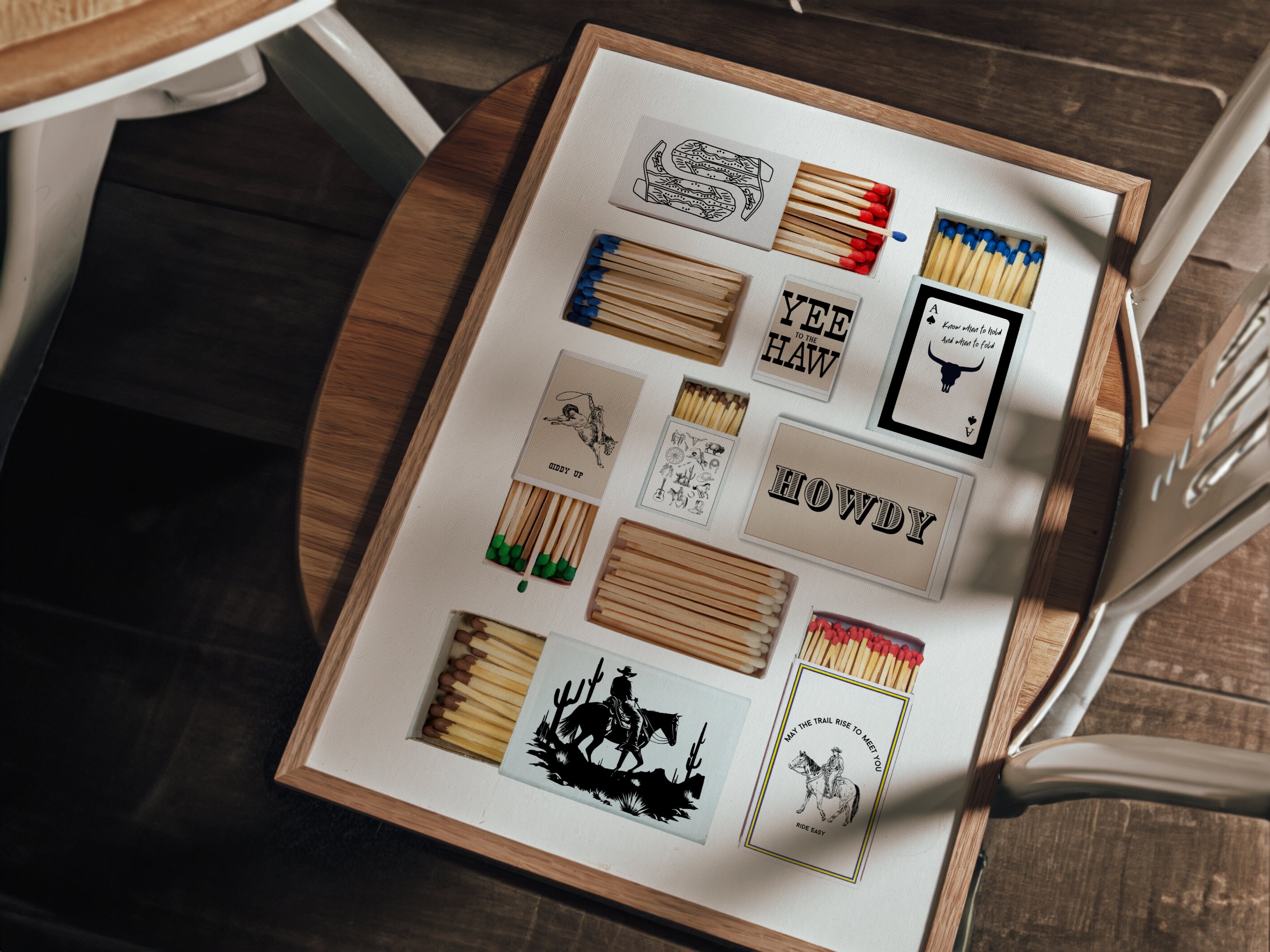 Matchbox Print Western, Trendy Matches Poster, Vintage Matchbook Wall ...