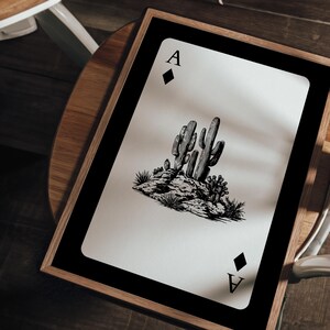 How Lucky Are We Set of 3, Ace Playing Card Poster, Trendy Western Wall ...