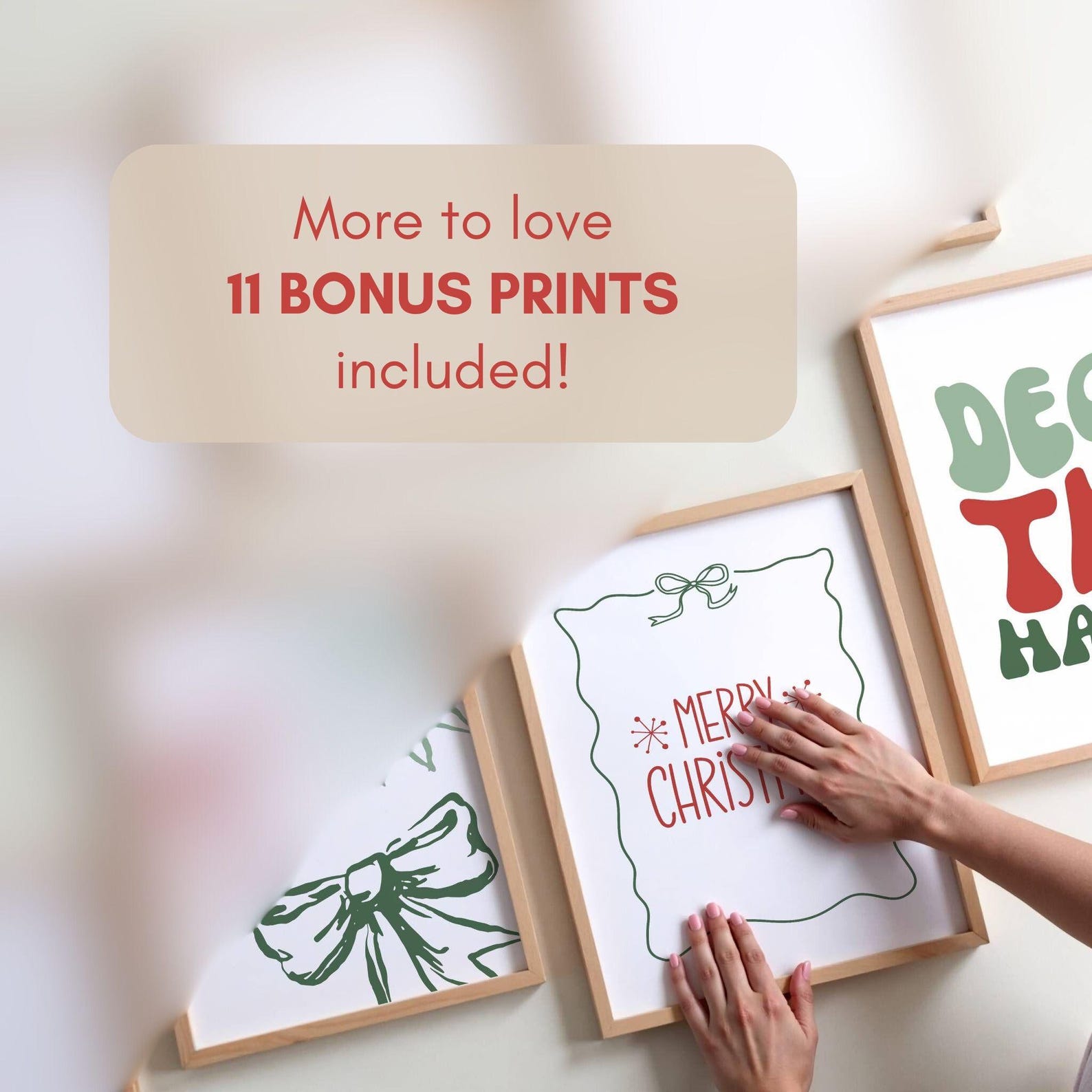 Trendy Christmas Gallery Wall Art, Preppy Holiday Prints, Coquette Xmas ...
