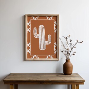 Terracotta Cacti Set of 3, Boho Western Wall Art, Modern Southwestern ...