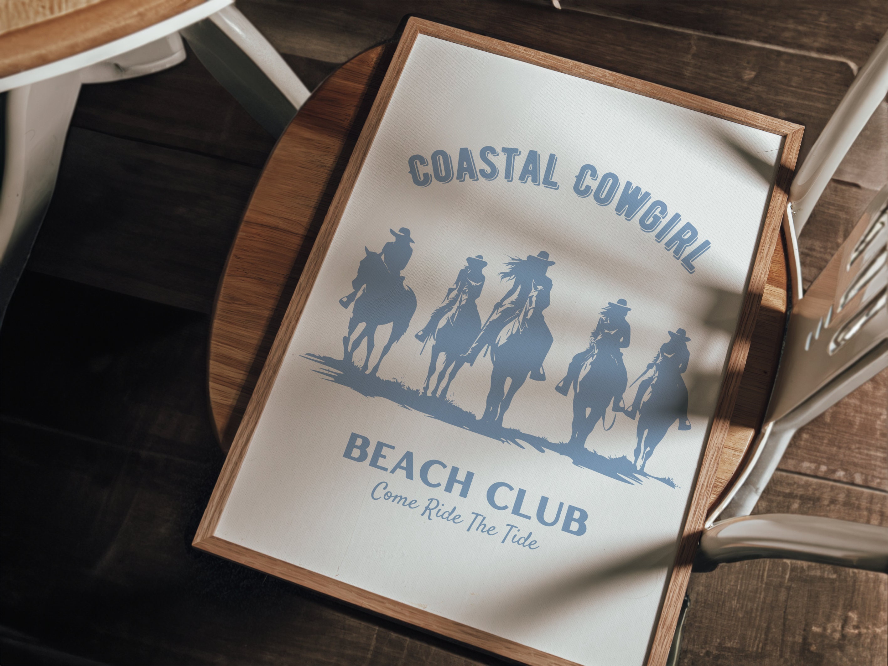 Coastal Cowgirl Print, Trendy Beachy Poster, Vintage Cowgirl Wall Art ...