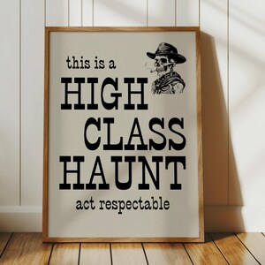 Spooky Western Wall Art, Southern Gothic Decor, Cowboy Halloween Print ...